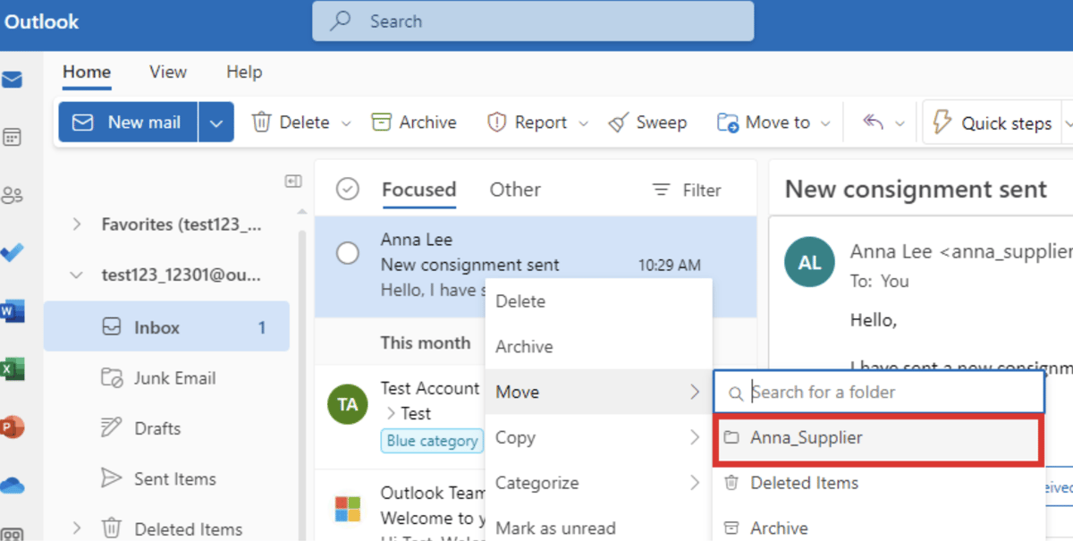 How to organize Outlook email using folders and rules