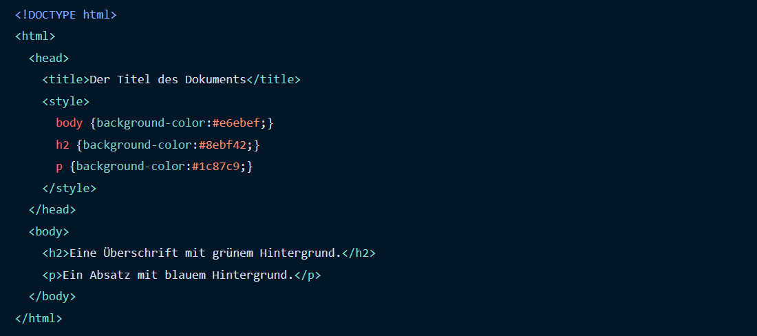 HTML-Hintergrundfarbe festlegen und ändern: So gehen Sie vor