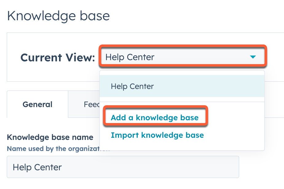 Create and manage multiple knowledge bases