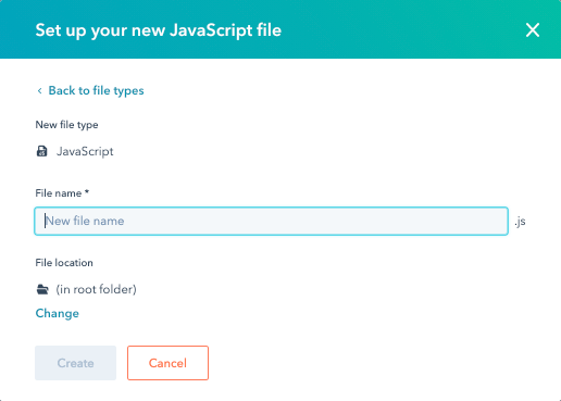 Add a JavaScript file to HubSpot