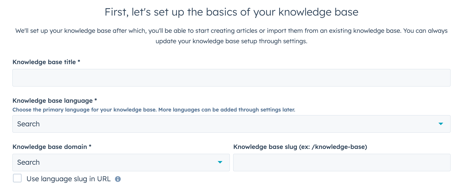 Create and manage multiple knowledge bases