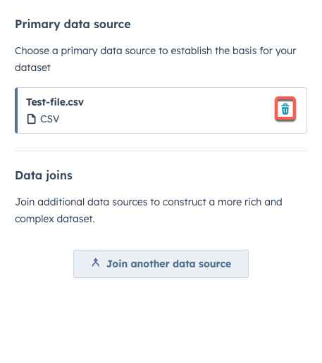 Import CSV files to create datasets