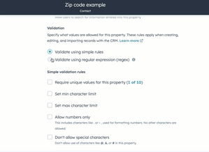 Como usar expressões regulares para validar valores de propriedade