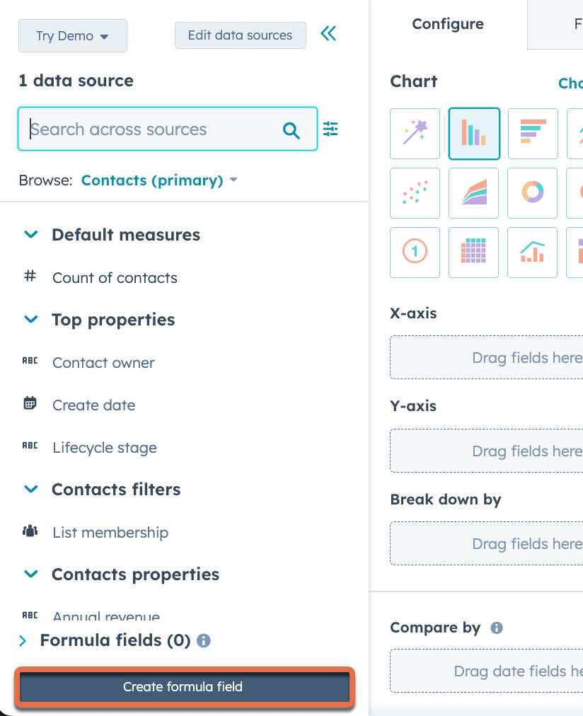 Create formula fields in the custom report builder Create formula fields in the custom report builder