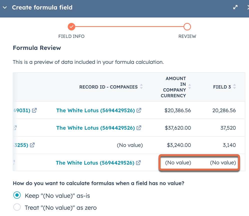 Create formula fields in the custom report builder