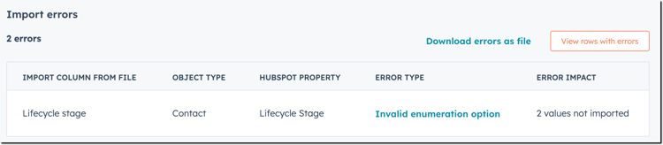 Review and troubleshoot import errors Review and troubleshoot import errors