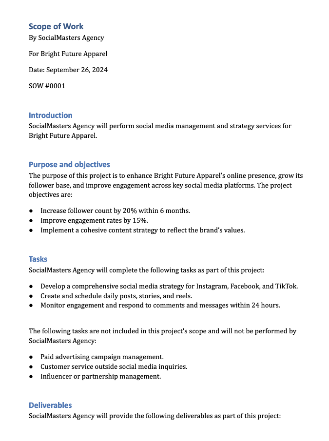 Writing a Scope of Work: Steps, Templates, and Real-World Examples