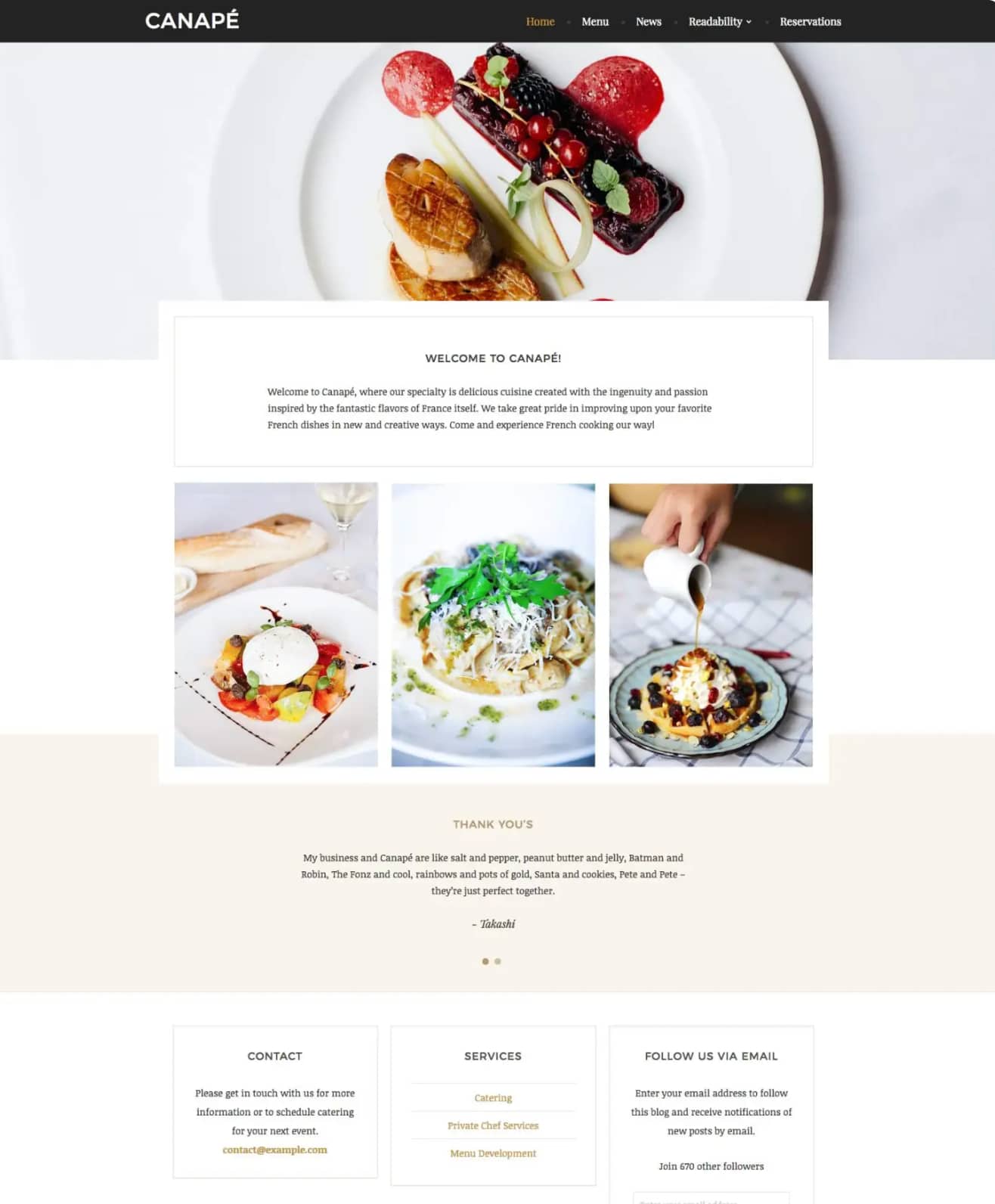 Our 25 Favorite Restaurant Website Templates