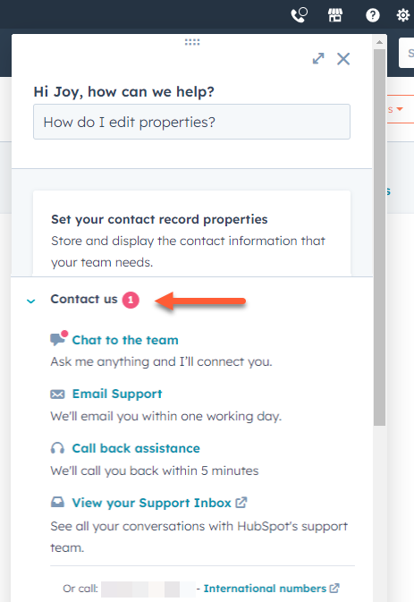 Få hjälp med HubSpot