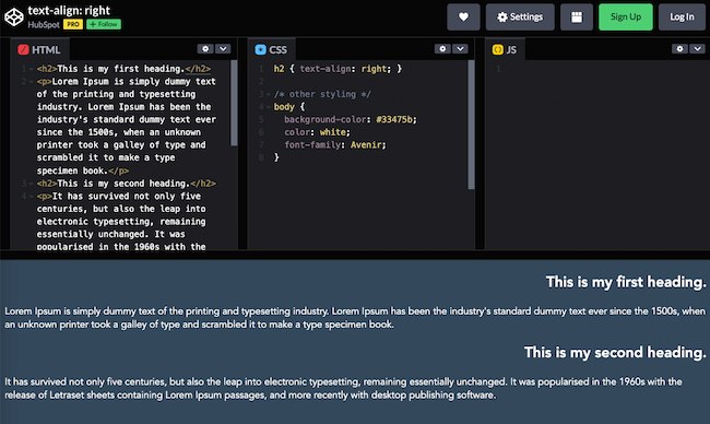 How To Left Right And Center Align Text In Html