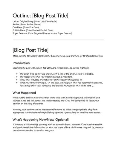 How to Create a Perfect Blog Post Template in Google Docs