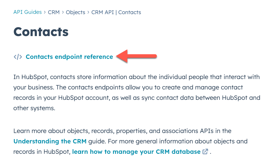 HubSpot API reference | HubSpot