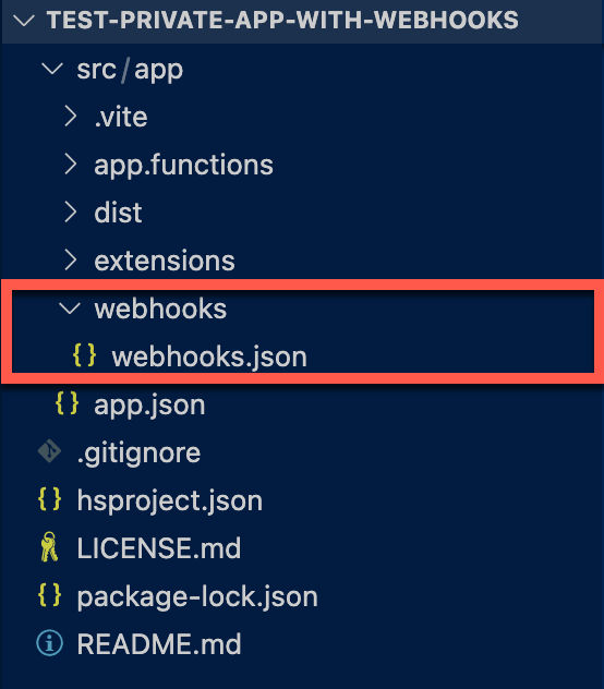 Working with webhooks in private apps | HubSpot