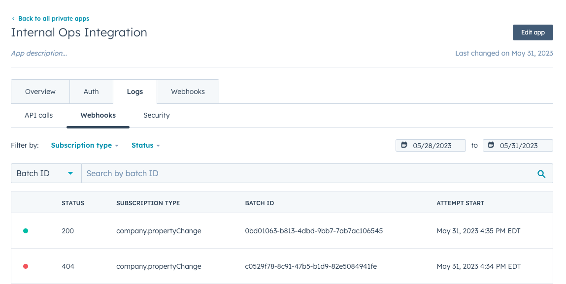 Create and edit webhook subscriptions in private apps | HubSpot Create and edit webhook subscriptions in private apps | HubSpot