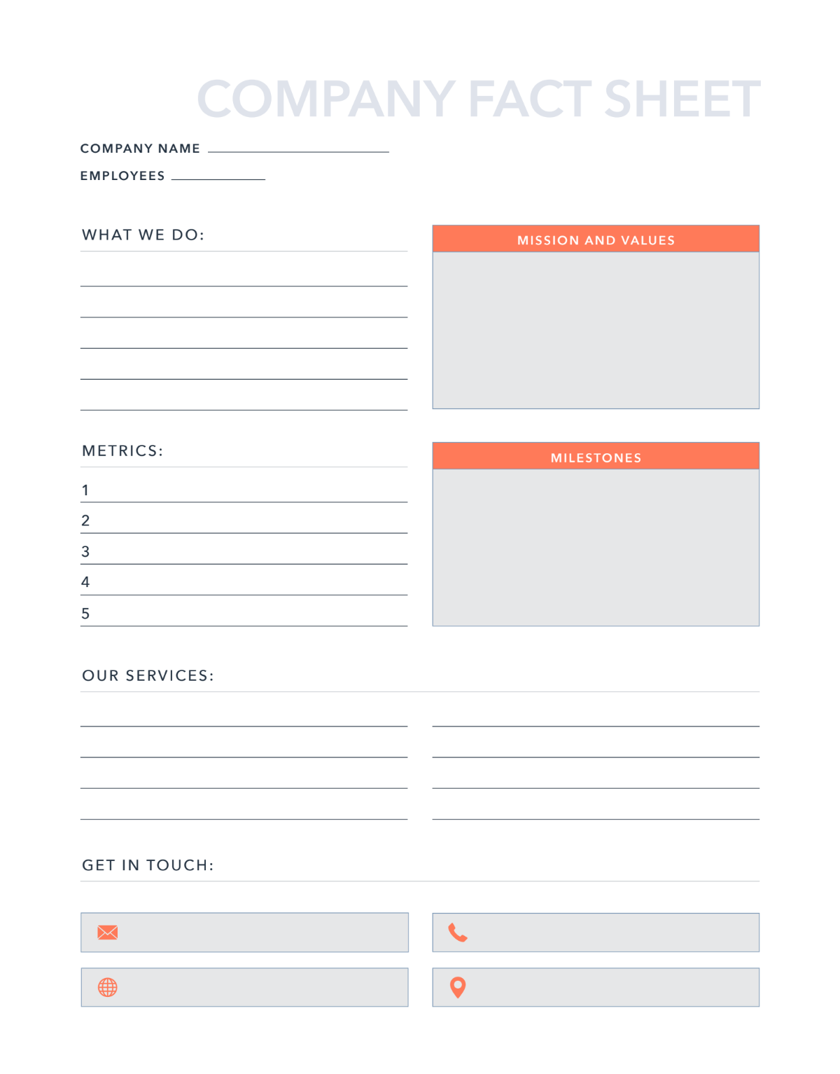 Fact Sheet Template Word