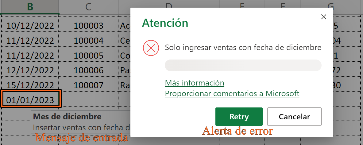 Validación de datos en Excel: qué es y cómo se realiza (paso a paso)